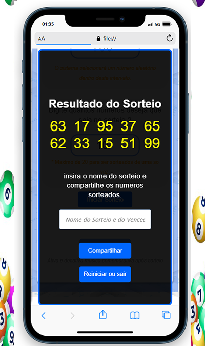 Sorteio online de Números | Fácil de usar e Grátis